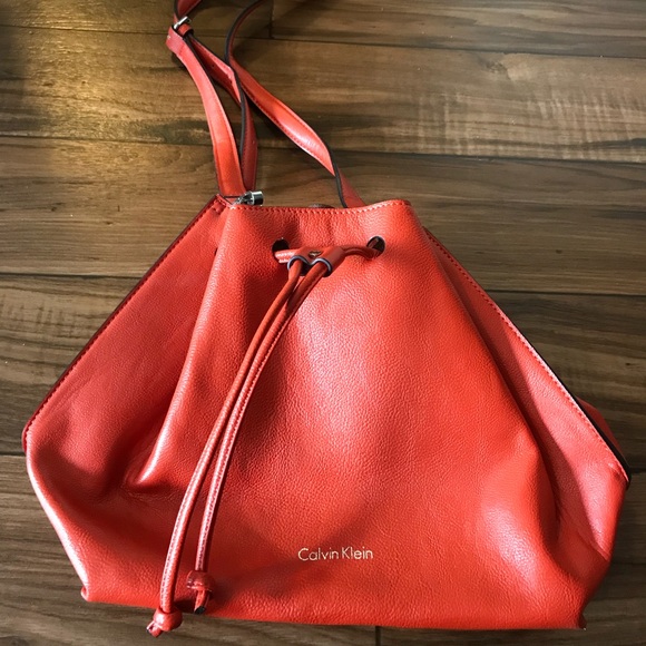 Calvin Klein | Bags | Ck Orange Purse | Poshmark